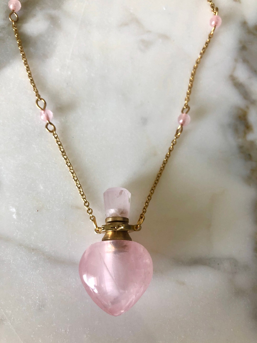 Perfume Holy Oil or Water Bottle Pendant With Chain - Etsy