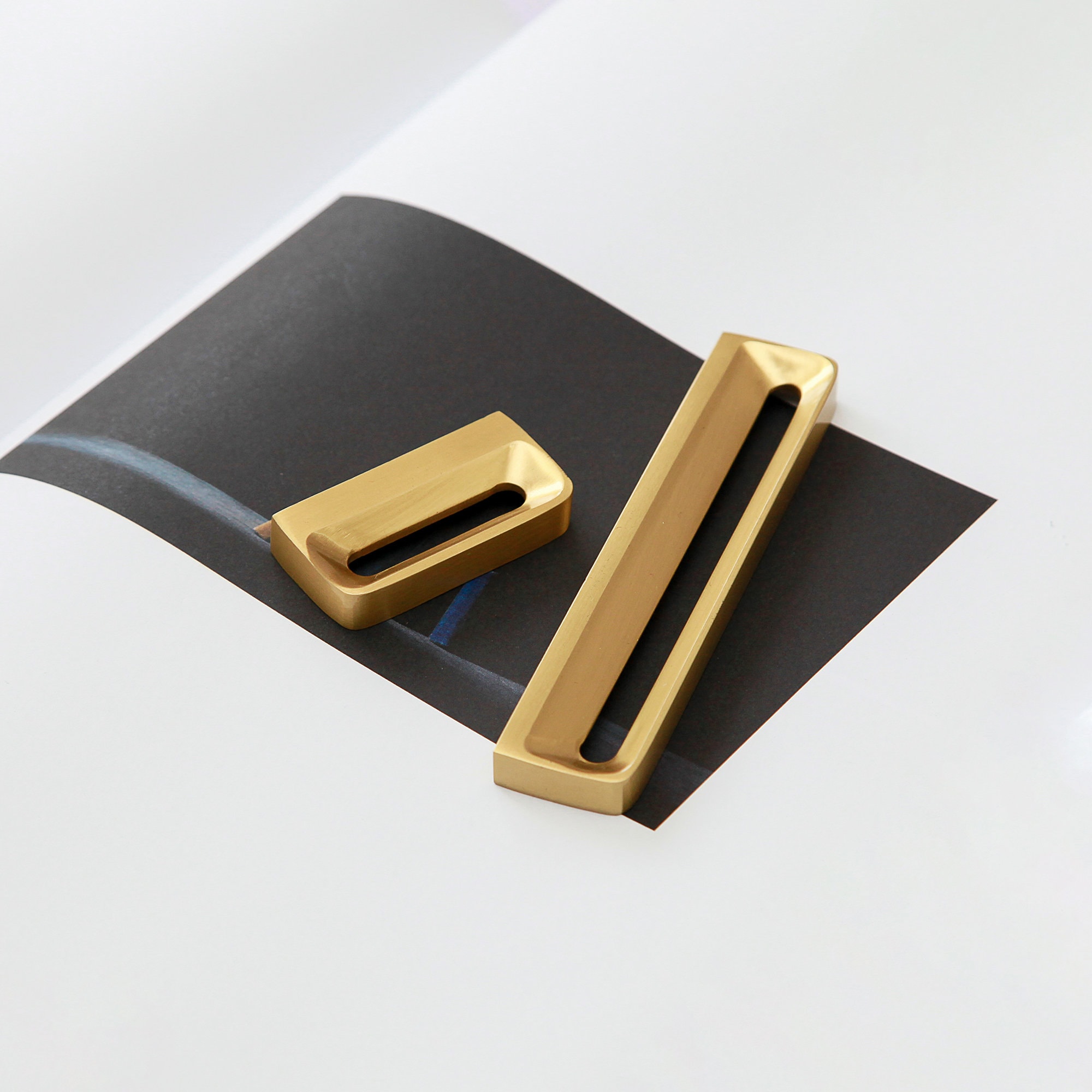 Pinch Brass Mid Century Cabinet Pull - Slim Modern Design - Etsy