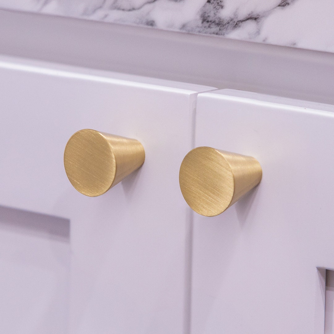 Mccobb Solid Brass, Mid-century Modern, Brushed Brass Gold, MCM Kitchen ...