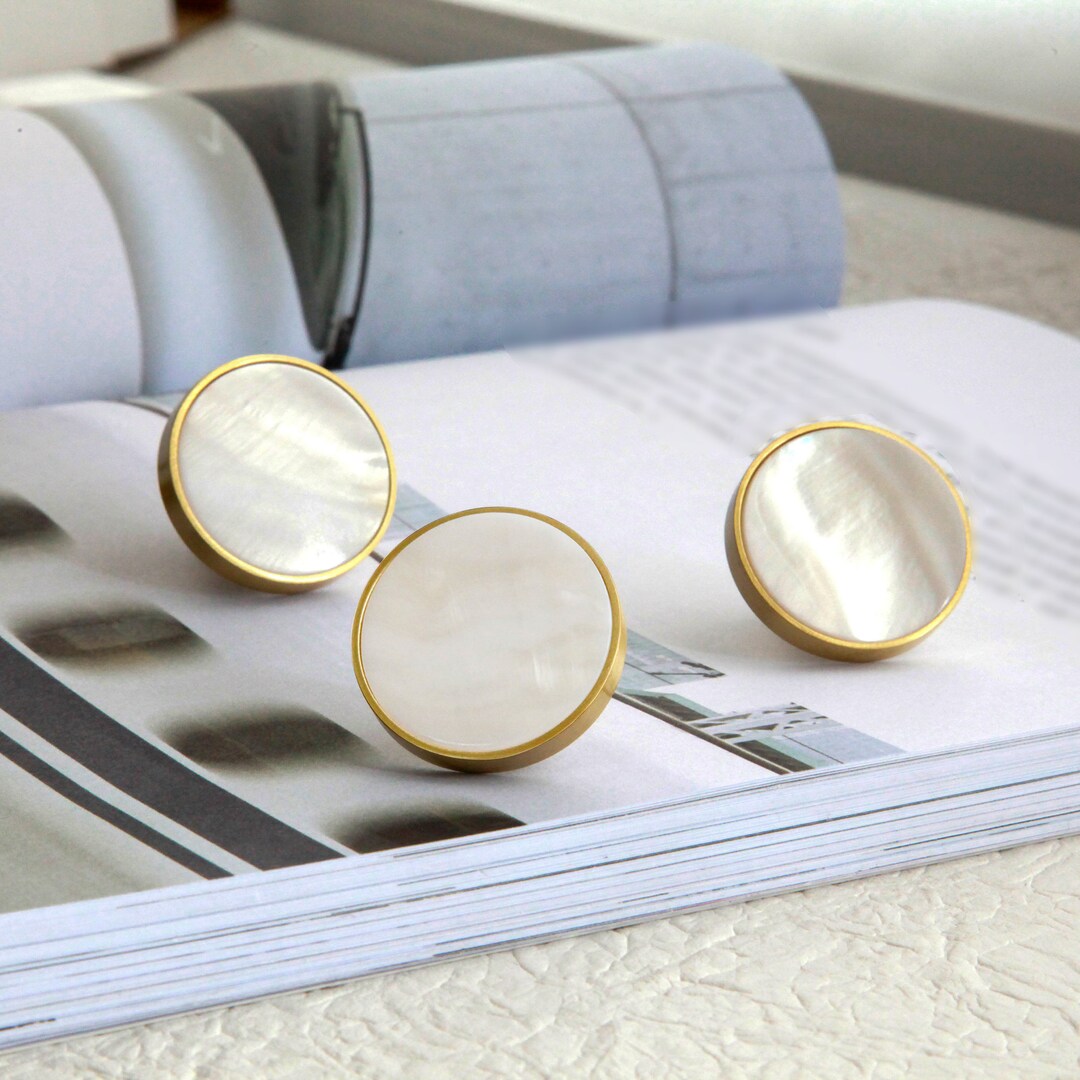 Mid-century Modern Solid Brass Cabinet Knob in Brushed Brass Gold for ...