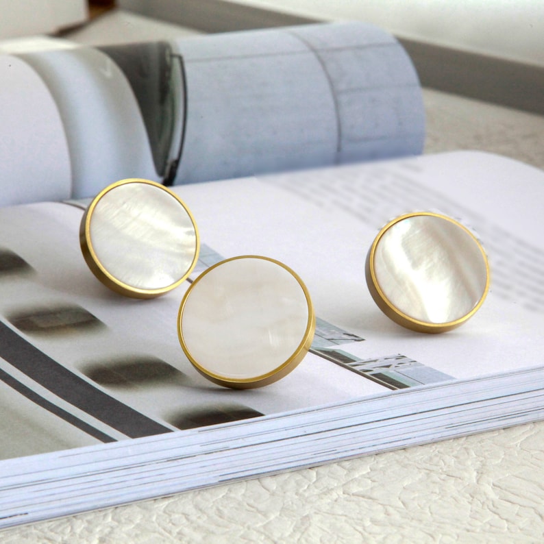 Mid-century Modern Solid Brass Cabinet Knob in Brushed Brass - Etsy