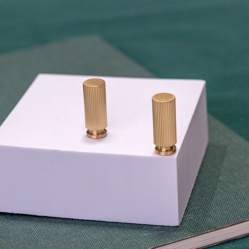 The Aristocrat Mid Century Modern Brass Cabinet Knob - Etsy