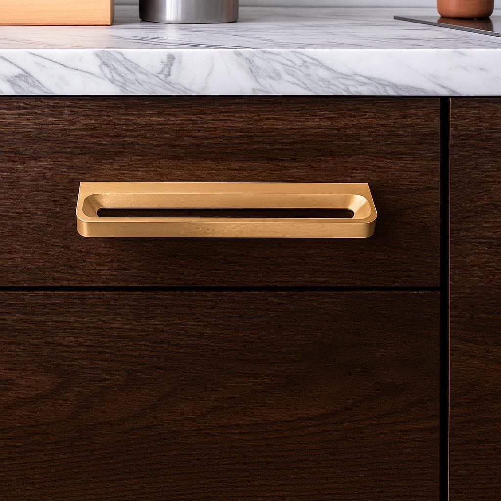 Pinch Brass Mid Century Cabinet Pull - Slim Modern Design - Etsy