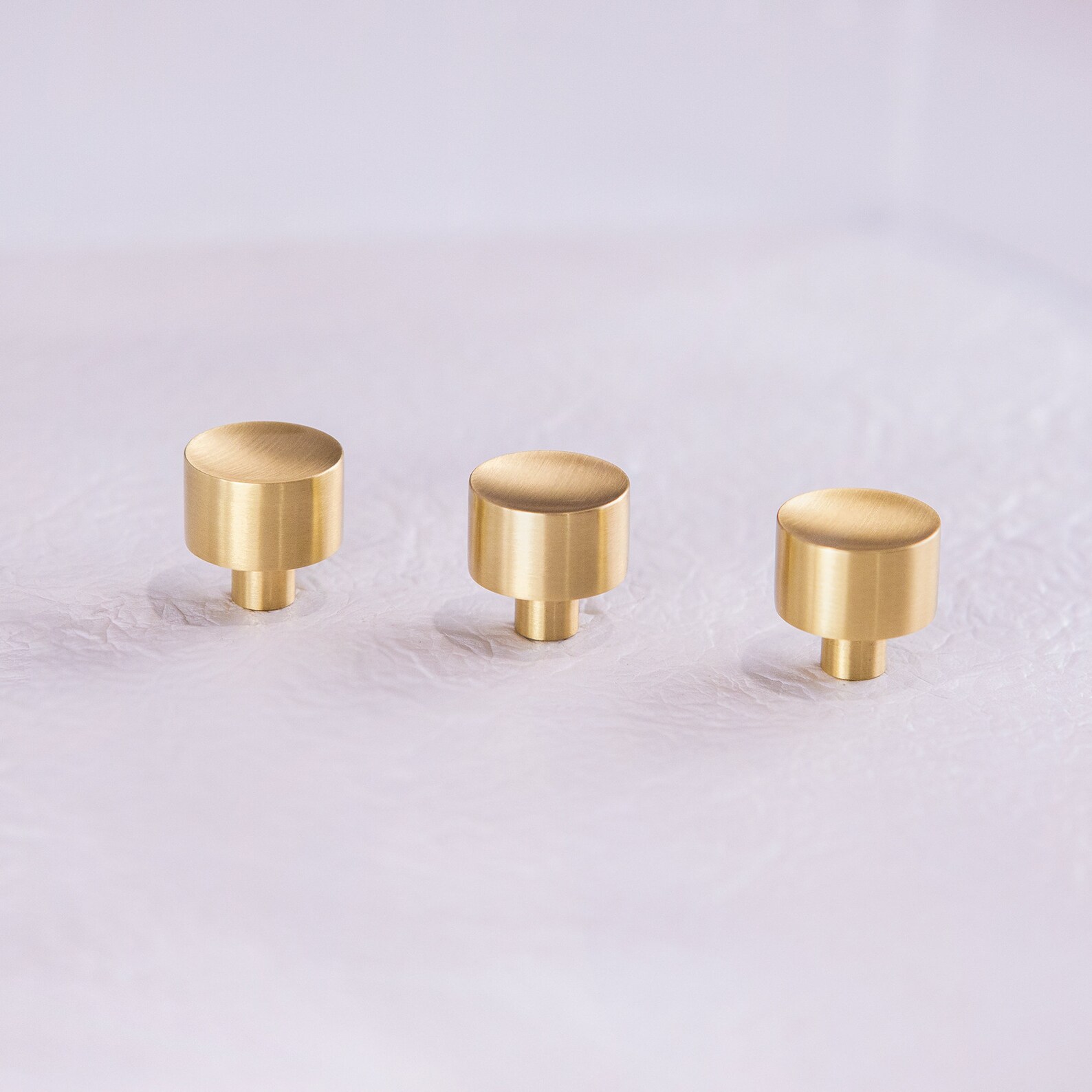 Sold Brass Mid Century Modern Concave Knob in Brushed Brass - Etsy