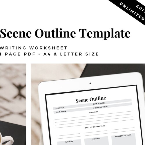 Scene Outline Writing Worksheet Scene Builder Writing - Etsy