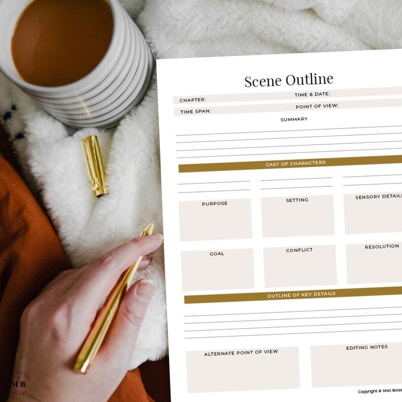 Scene Outline Writing Worksheet Scene Builder Writing - Etsy