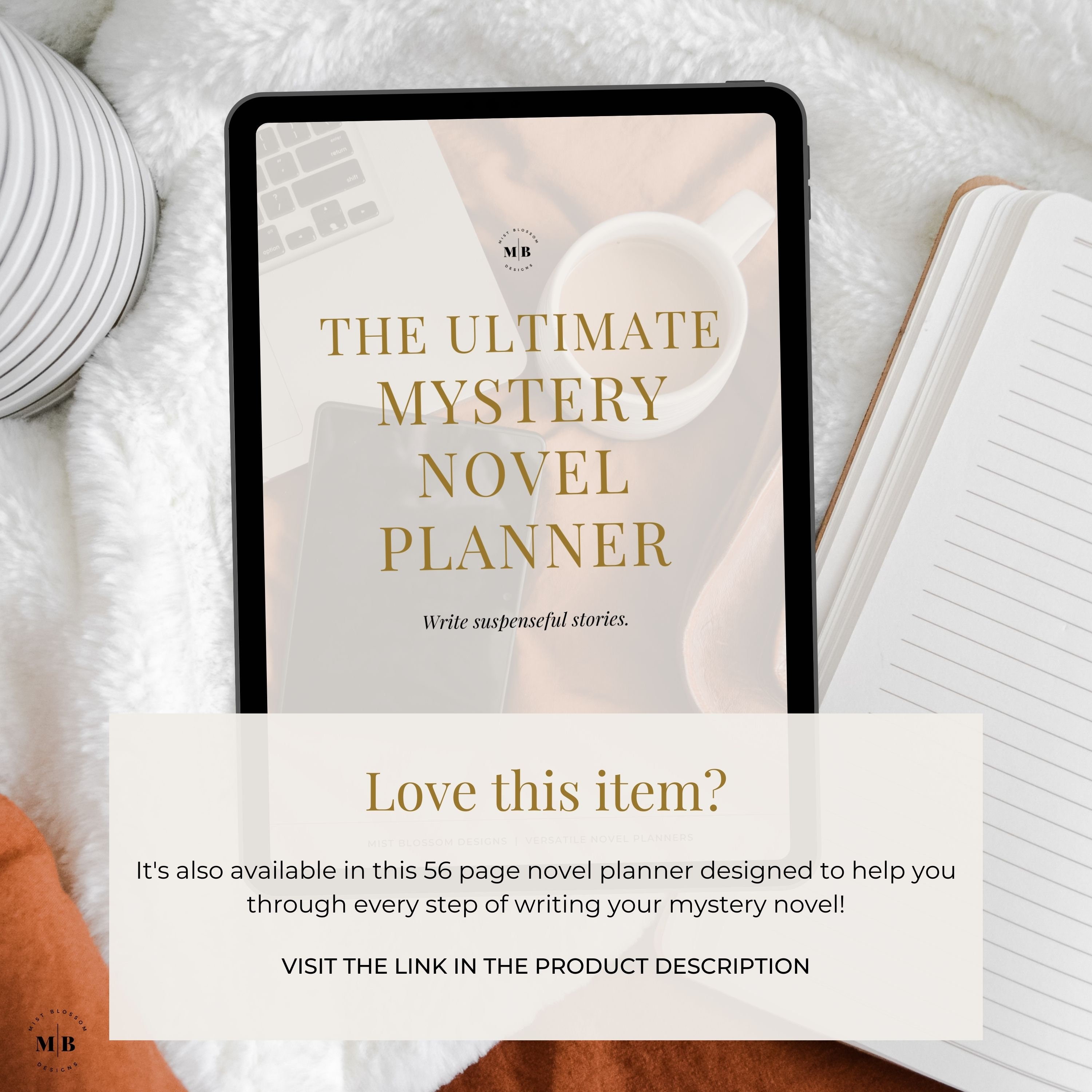 Mystery Novel Outline Writing Planner, Novel Writing Workbook for ...