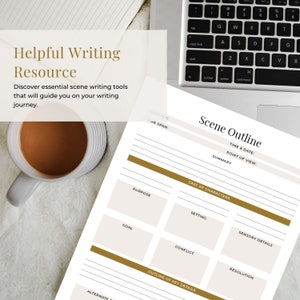Scene Outline Writing Worksheet, Scene Builder, Writing Template, Novel ...
