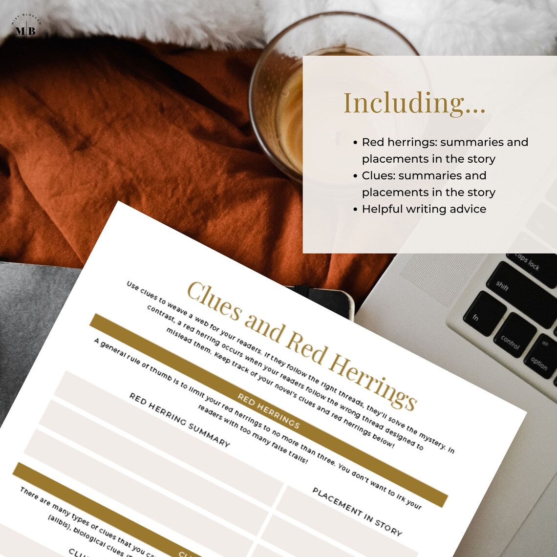 Novel Template for Clues and Red Herrings Mystery and - Etsy