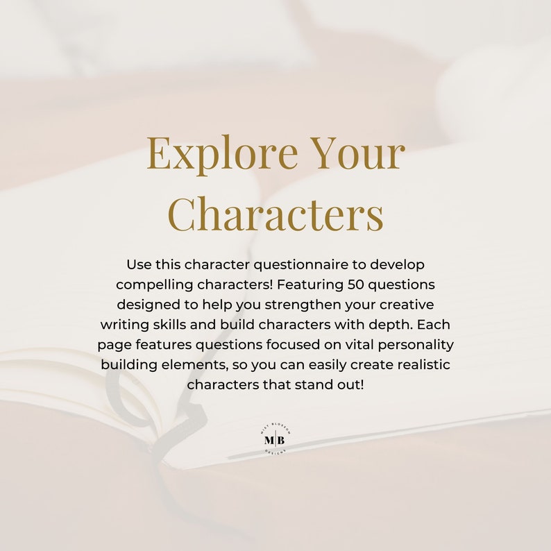 Character Questionnaire Novel Writing Template, Novel Character ...