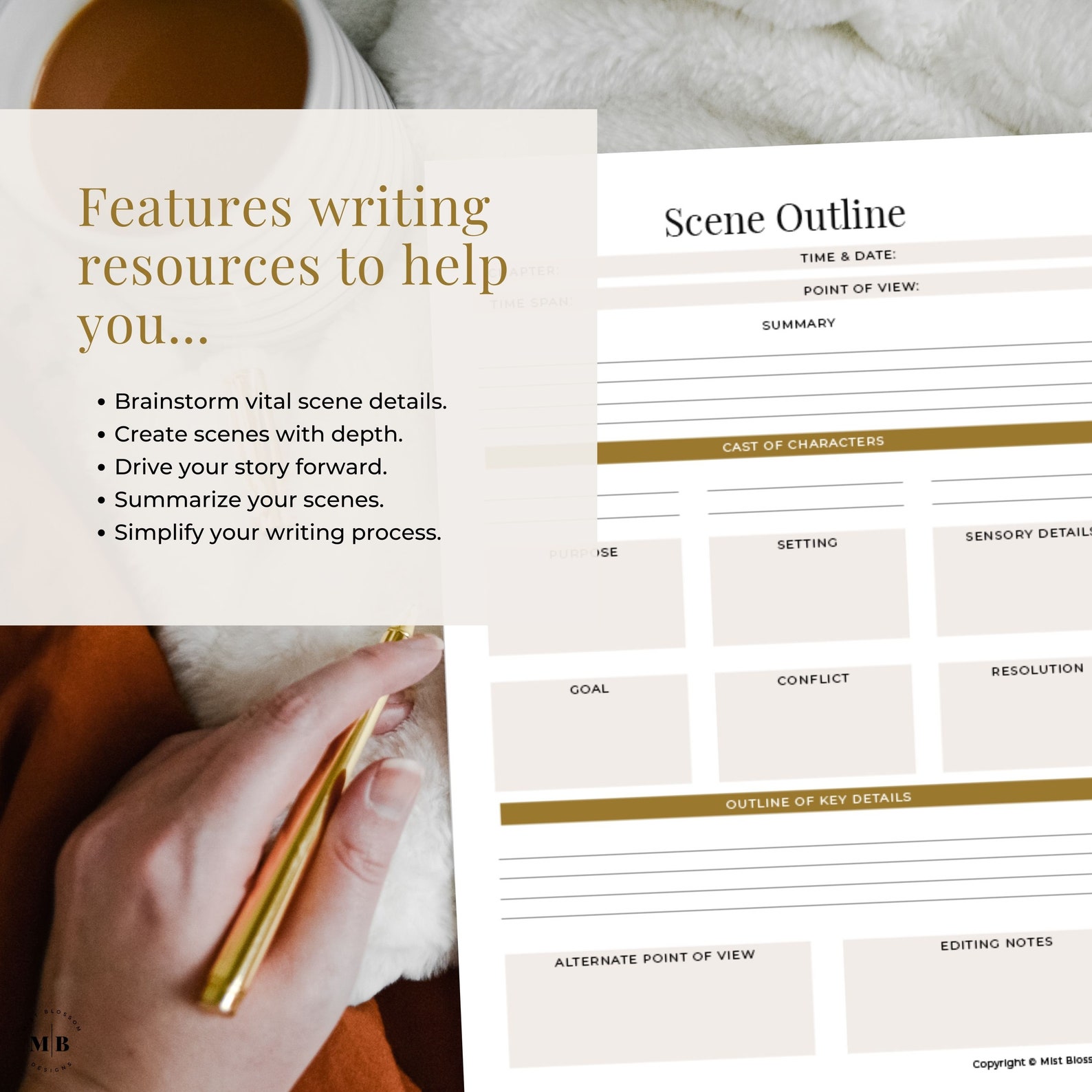 Scene Outline Writing Worksheet Scene Builder Writing - Etsy