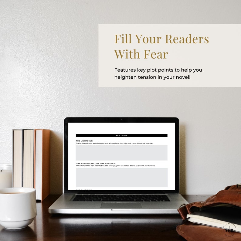 Horror Novel Outline Template, Book Writing Template for Horror Writers ...