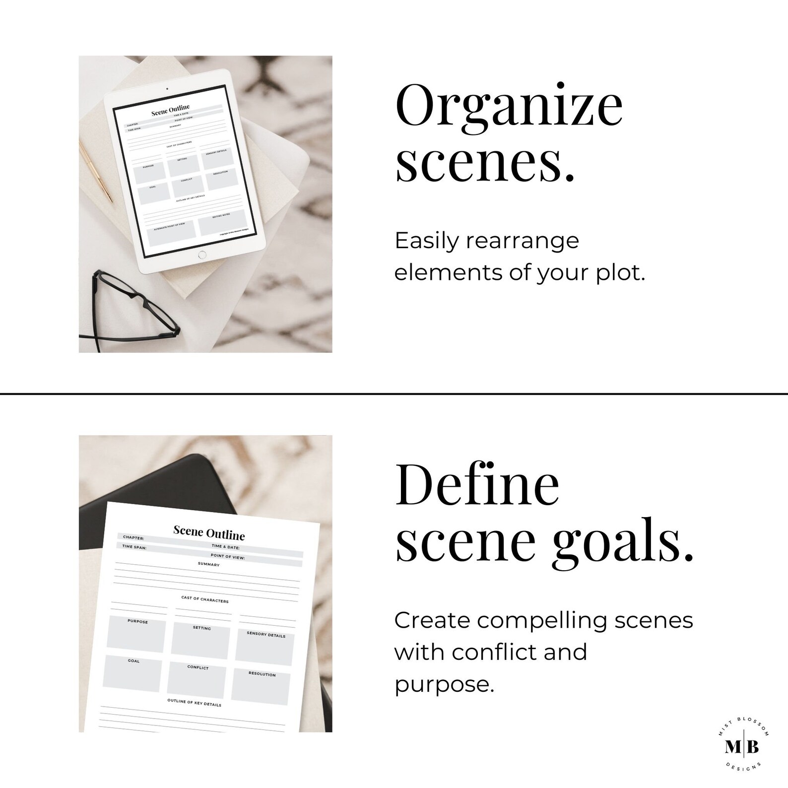 Scene Outline Writing Worksheet Scene Builder Writing - Etsy