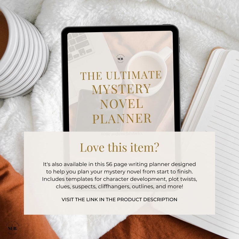 Mystery Novel Outline Writing Template Novel Planning - Etsy