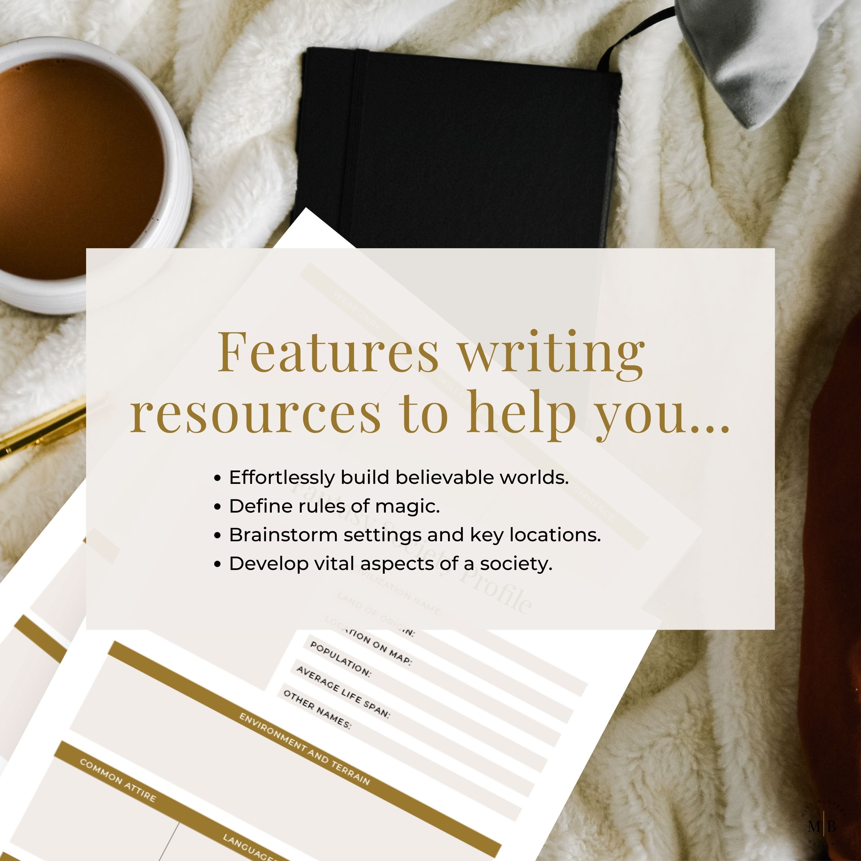 Fantasy Worldbuilding Novel Planner Fantasy Writing Planner