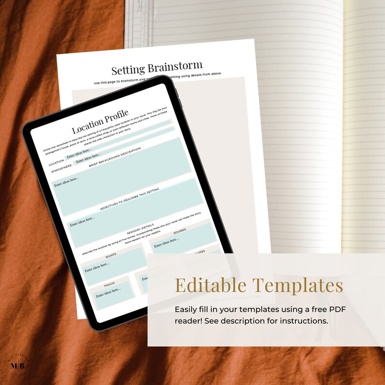 Novel Planning Templates for Setting, World Building Novel Planner ...