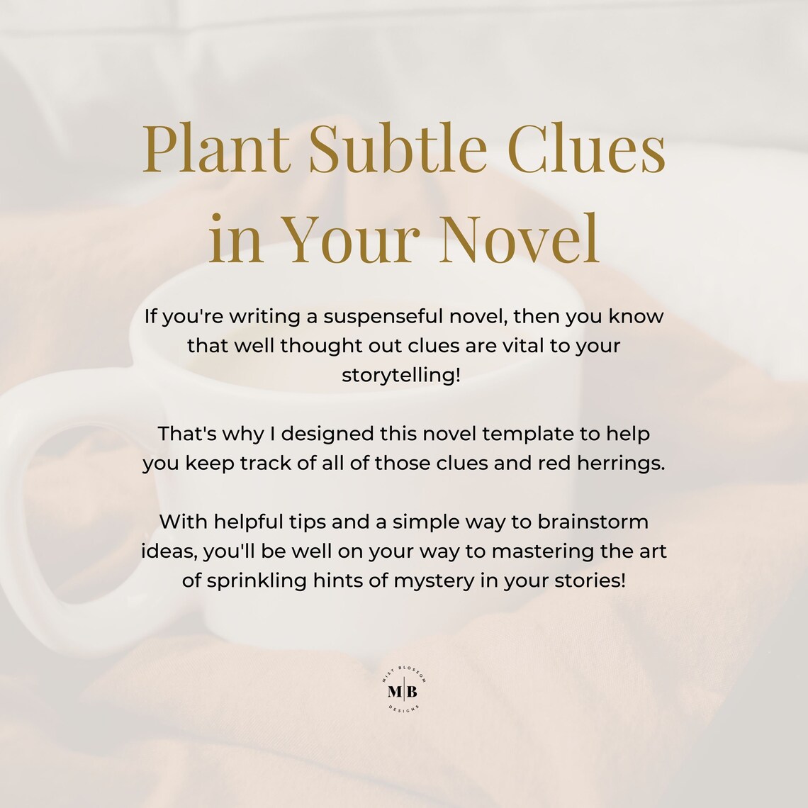 Novel Template for Clues and Red Herrings Mystery and - Etsy