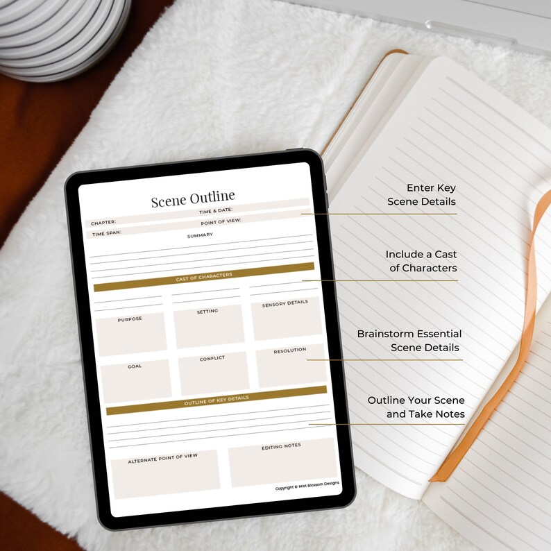 Scene Outline Writing Worksheet Scene Builder Writing - Etsy