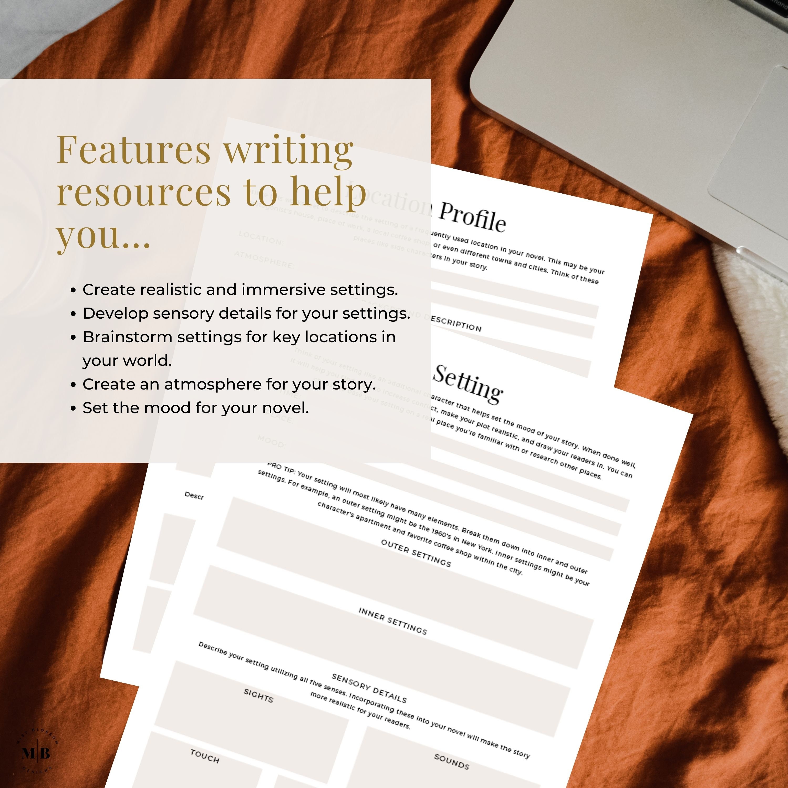 Novel Planning Templates for Setting, World Building Novel Planner ...