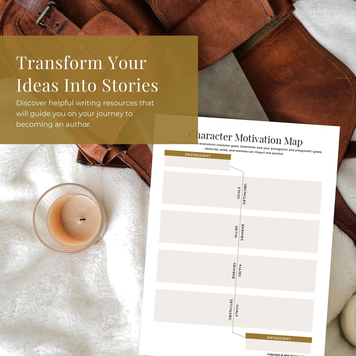 Character Motivation Map Writing Worksheet Character - Etsy