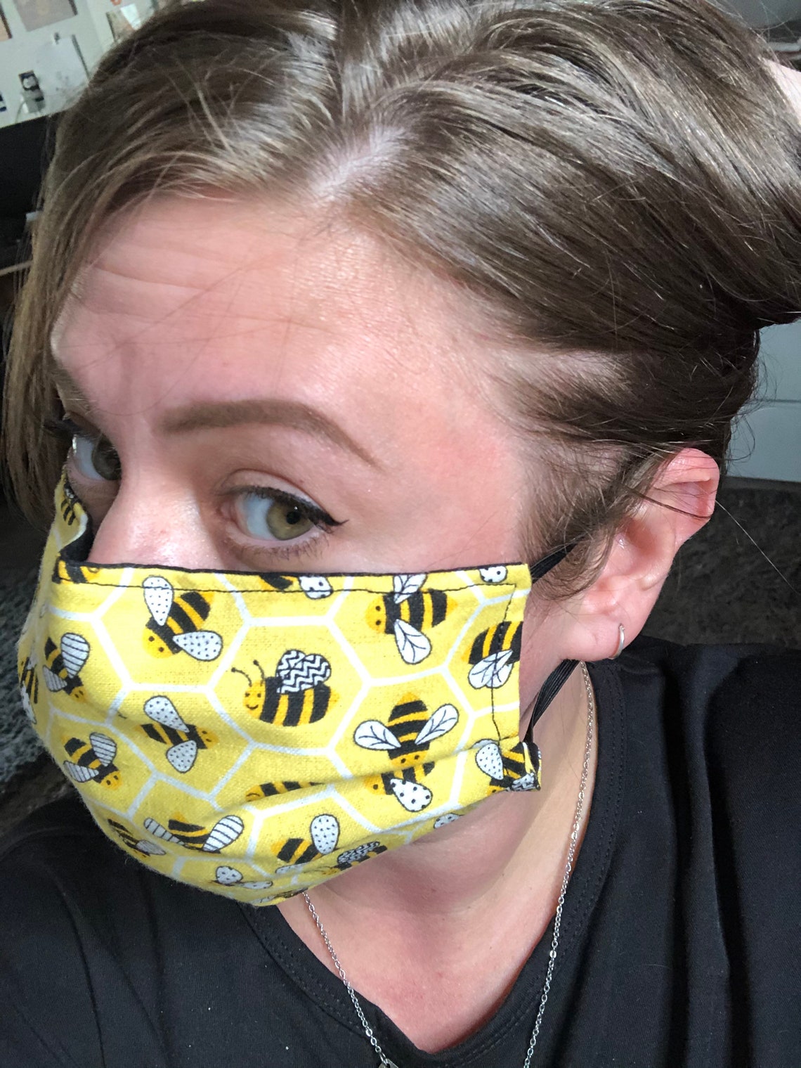 Bee Well Bumble Bee Face Mask - Etsy