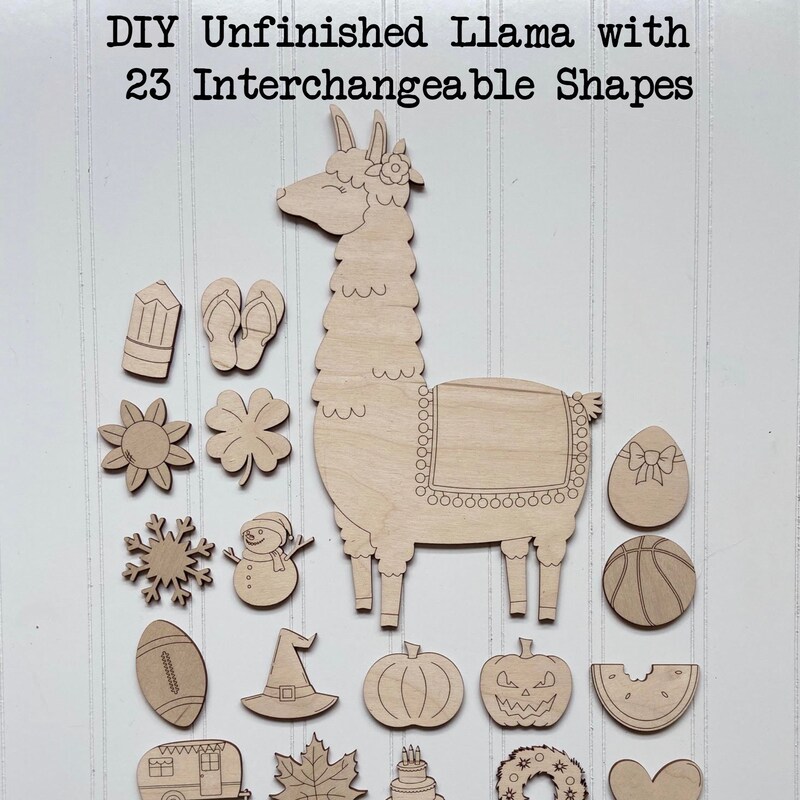 Llama Wood Cutout - Etsy