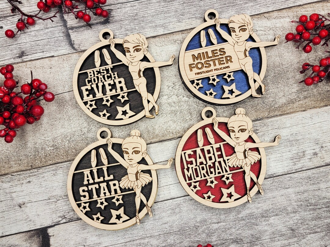 Animated Customized Wood Ballet Christmas Ornament - Etsy