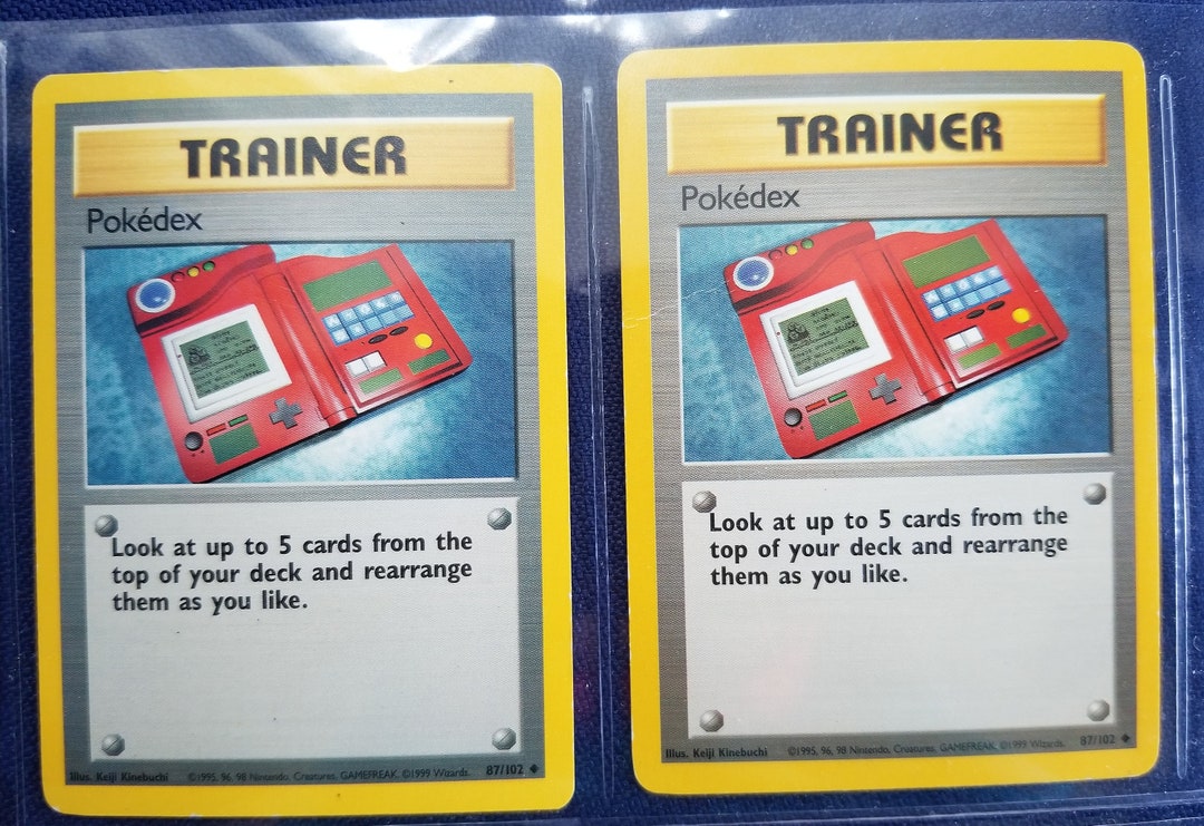 Pokemon 87/102 Base Set 1 Trainer Cards - Etsy
