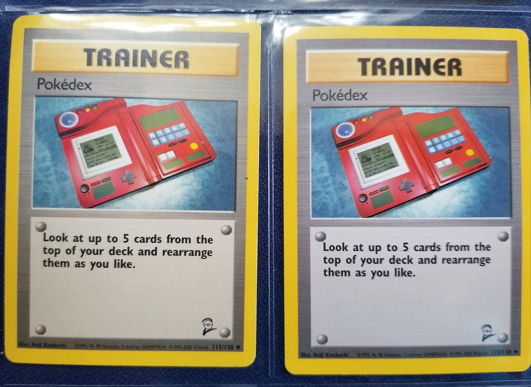 Pokedex 115/130 Base Ser 1 Trainer Cards - Etsy