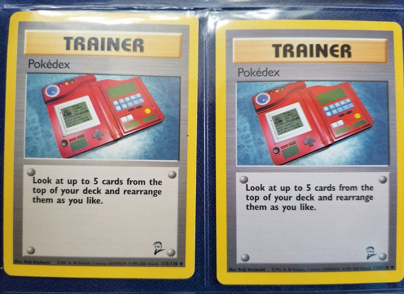 Pokedex 115/130 Base Ser 1 Trainer Cards - Etsy