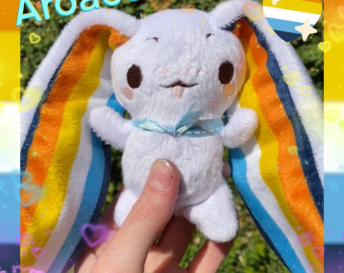 Aroace Bunny Plushie gifts Hand Made Aromantic Asexual Queer - Etsy