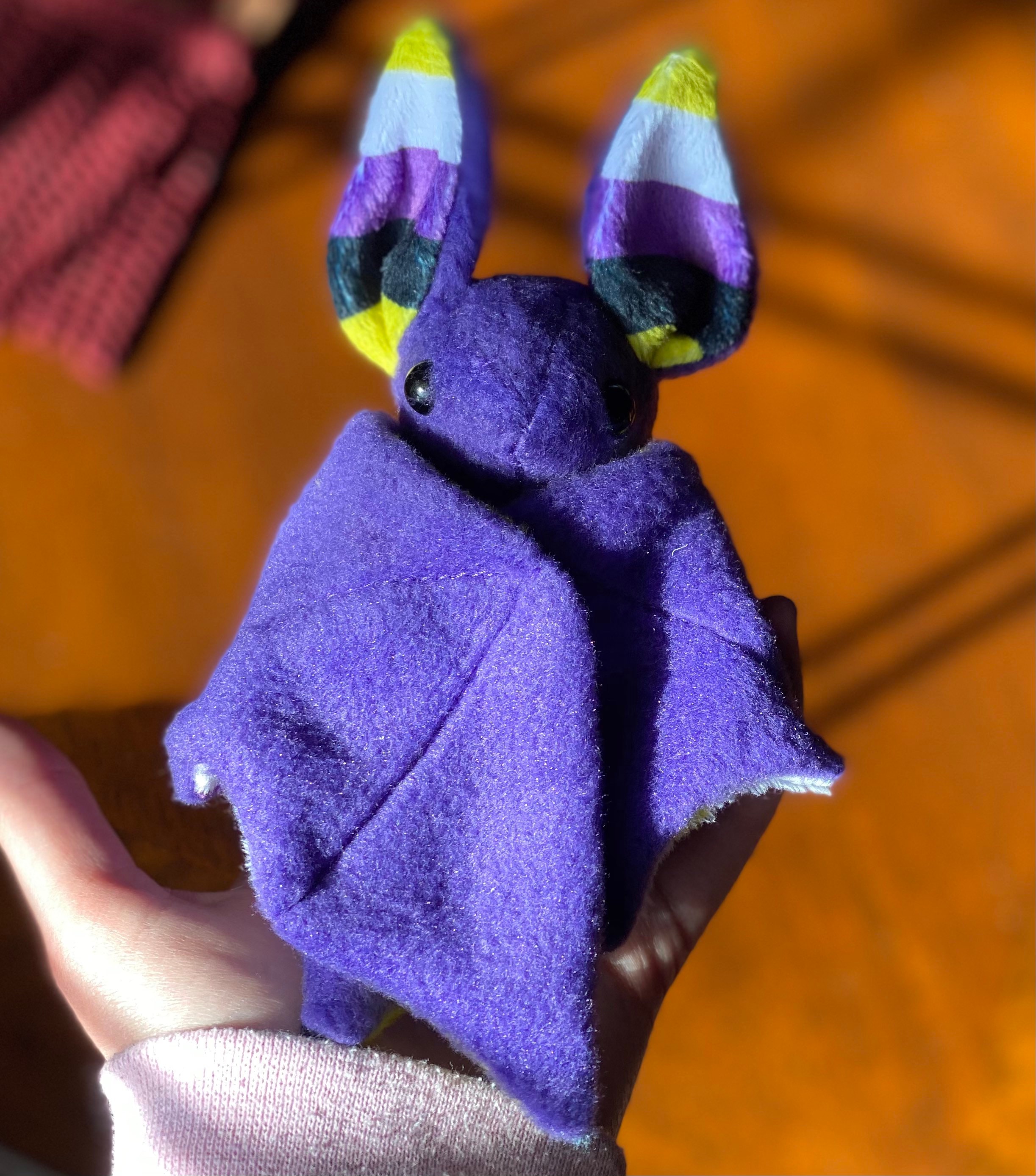 Non Binary Enby Bat plushie Pride Bat plush Gifts hand made | Etsy