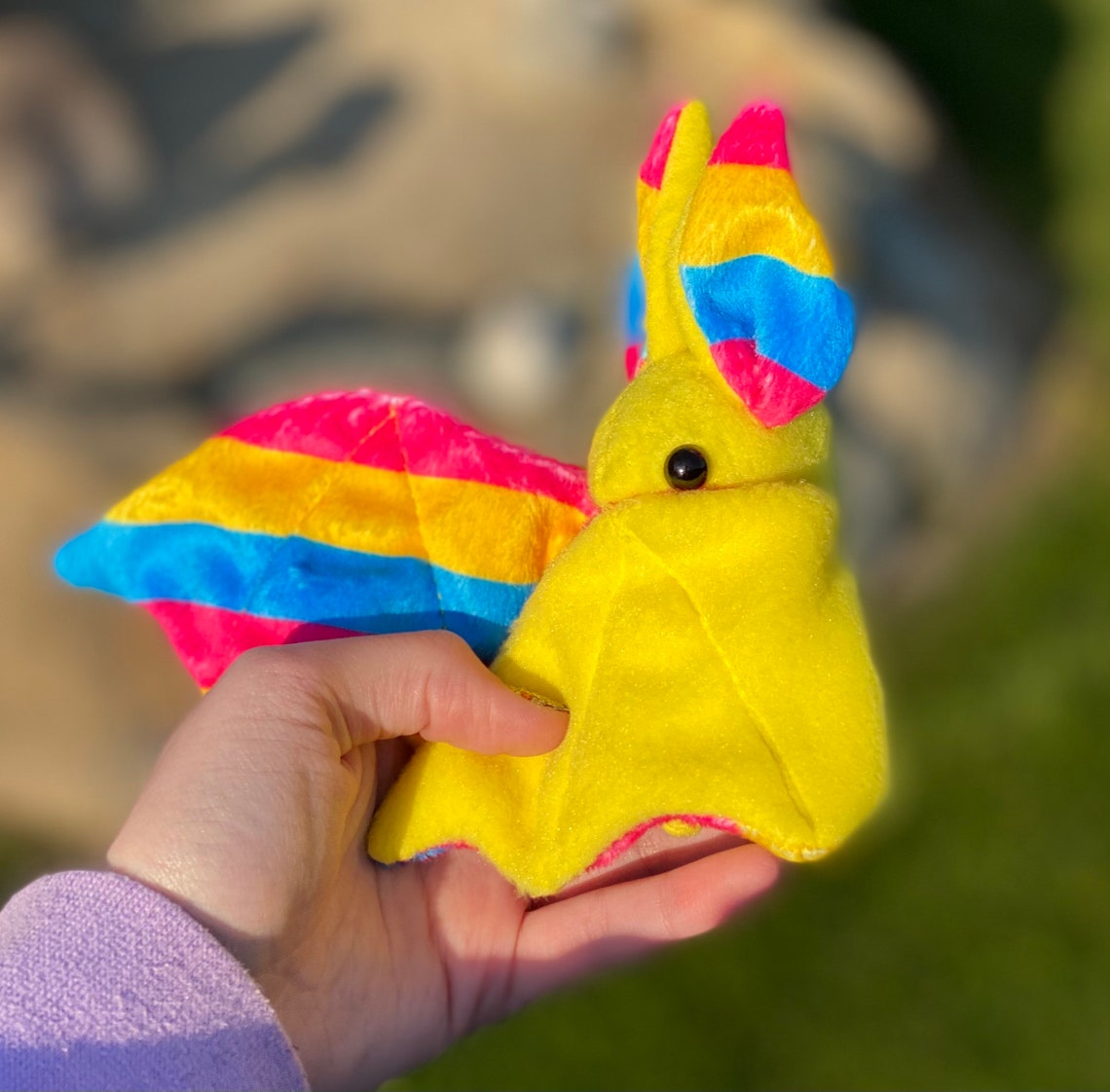 Pansexual Bat plushie Pride Bat plush Gifts hand made plush | Etsy