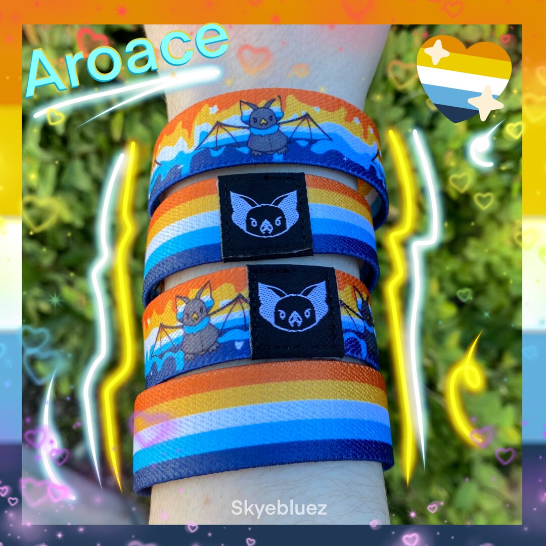 Aroace Bat Bracelet Aromantic Asexual Pride Elastic - Etsy