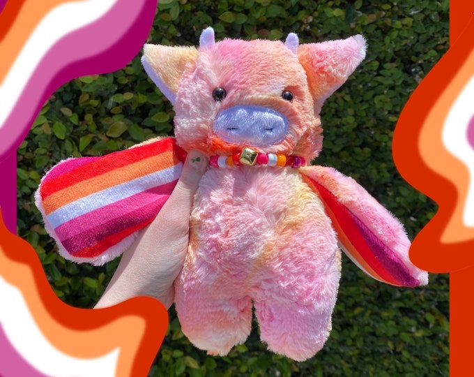 Lesbian Cow Plushie Sapphic Lgbtqiaplus Pride Wlw / Nmlnm - Etsy