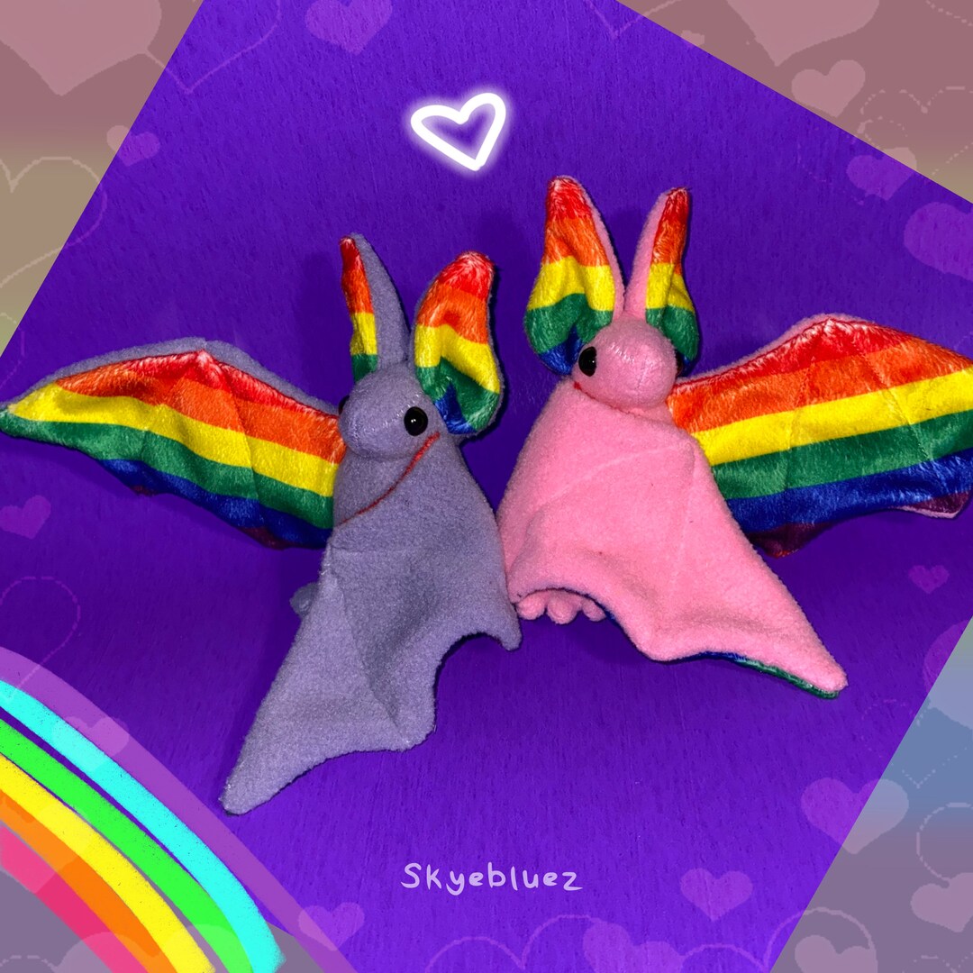 Extras Sale-pride Rainbow Bat Plushie Pride Bat Plush Gifts - Etsy