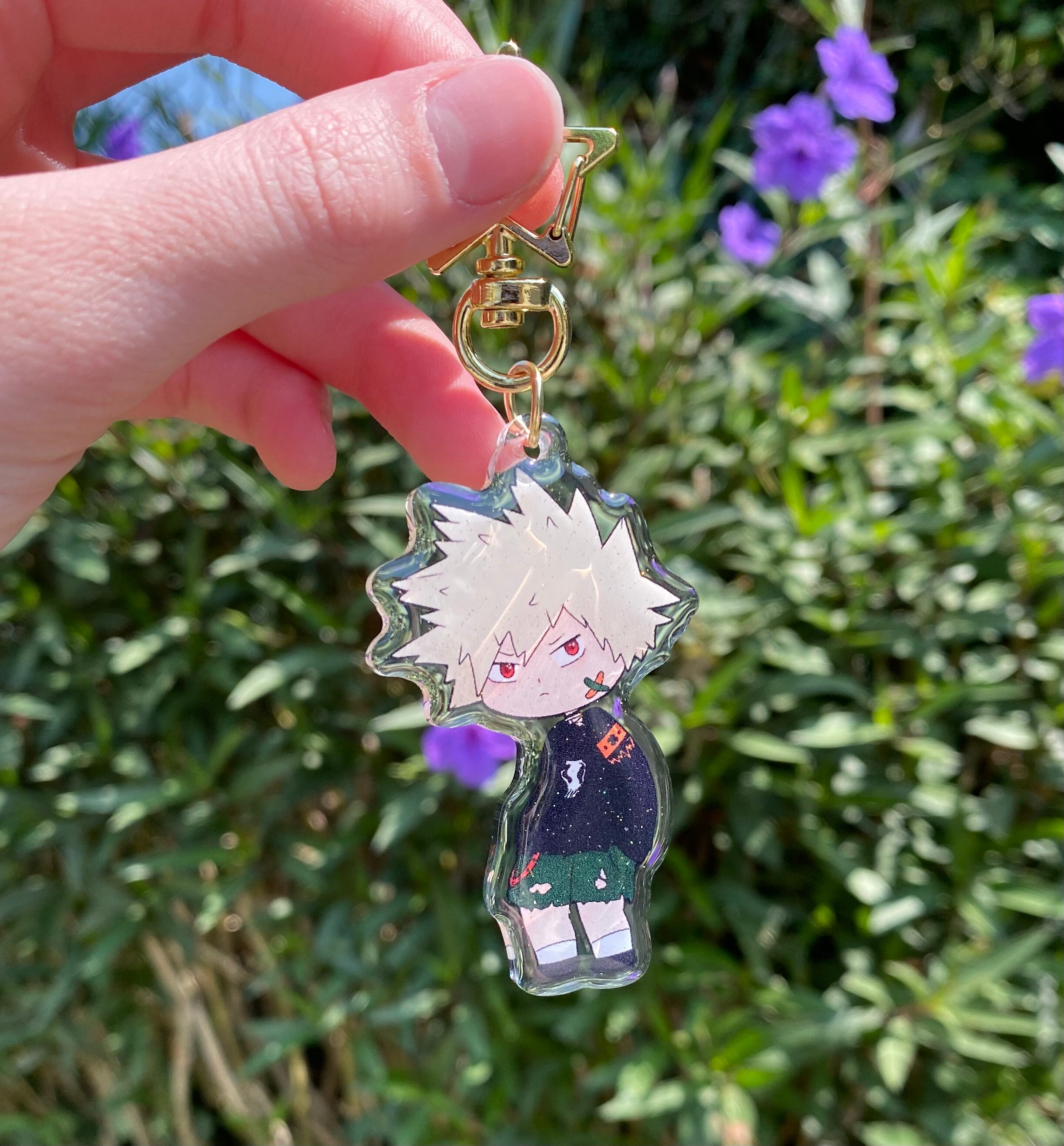 Bakugo and Deku Glitter Epoxy Keychain 2.5 Bakudeku Charms | Etsy