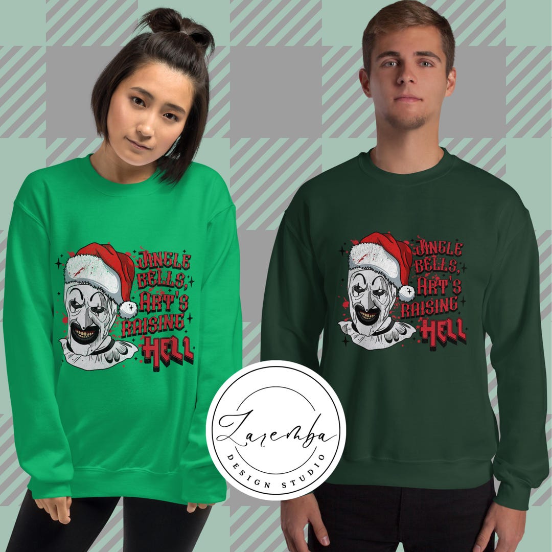 Terrifier Sweatshirt Art the Clown Shirt Christmas Horror Hoodie Jingle ...