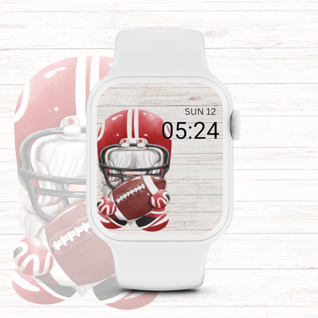 Football Gnome Apple Watch Face, Sports Watch Wallpaper, Red Background ...