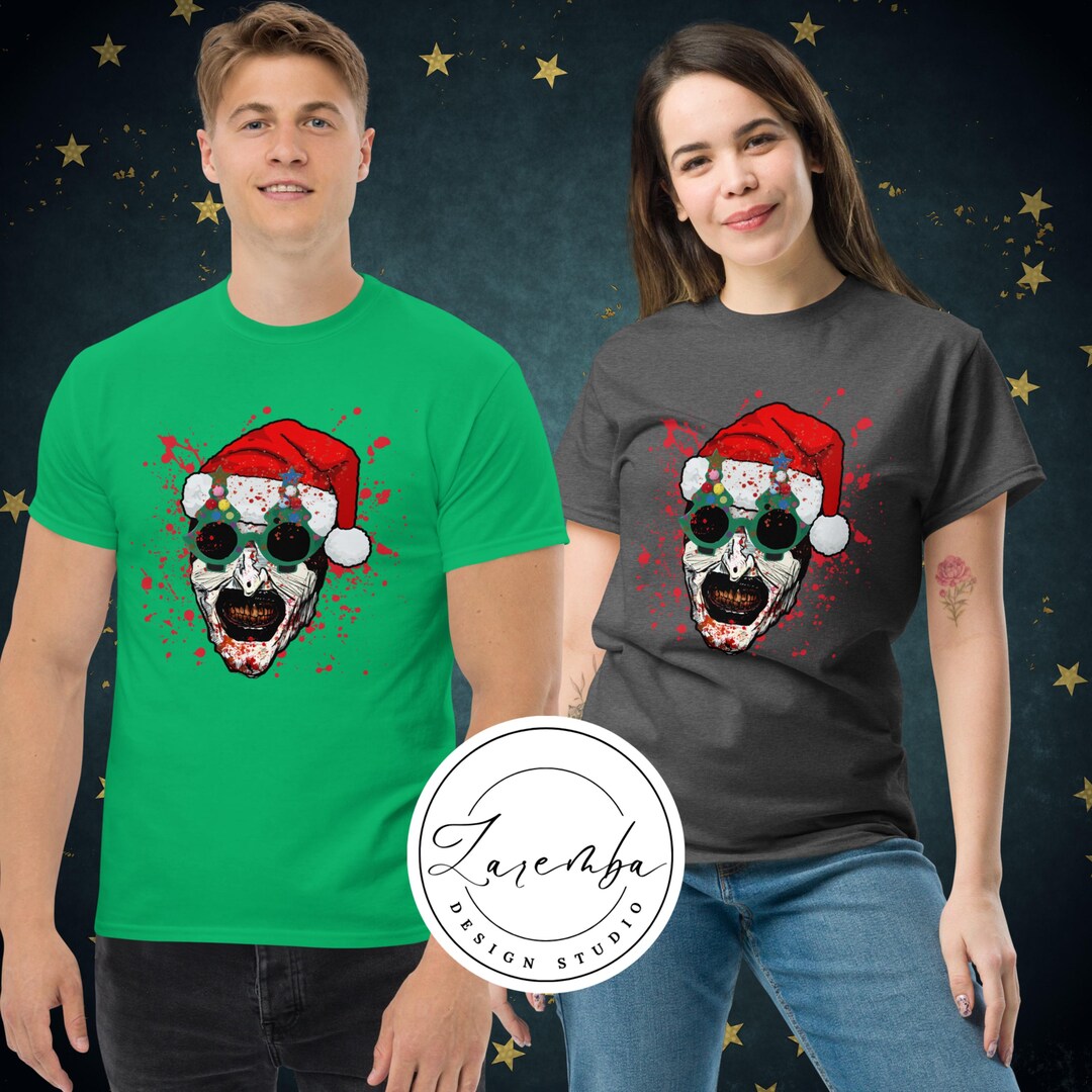 Terrifier T-shirt Art the Clown Shirt Christmas Horror Tee Tree Glasses ...
