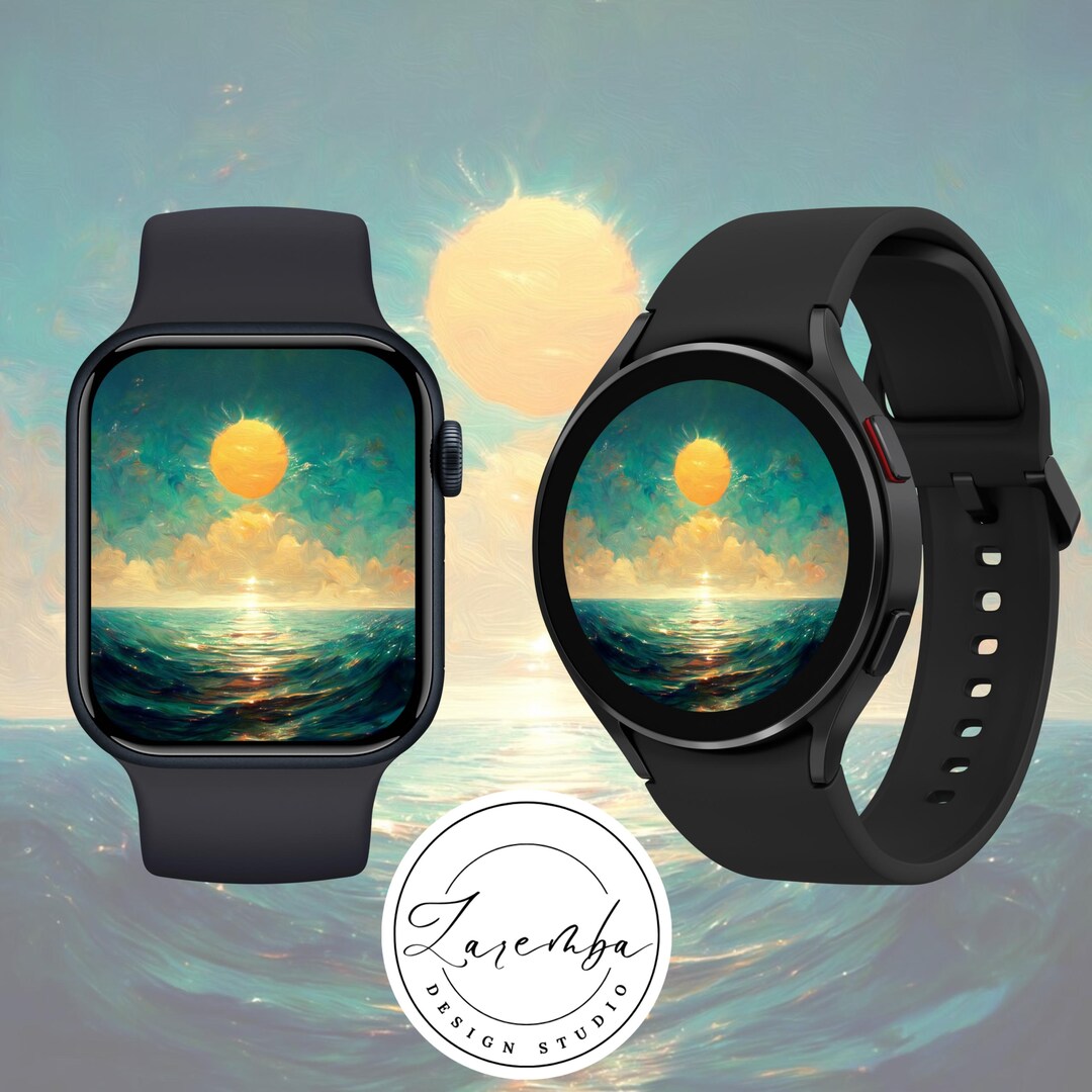 Ocean Sunset Apple Watch Face, Clouds Watch Wallpaper, Sky Background ...