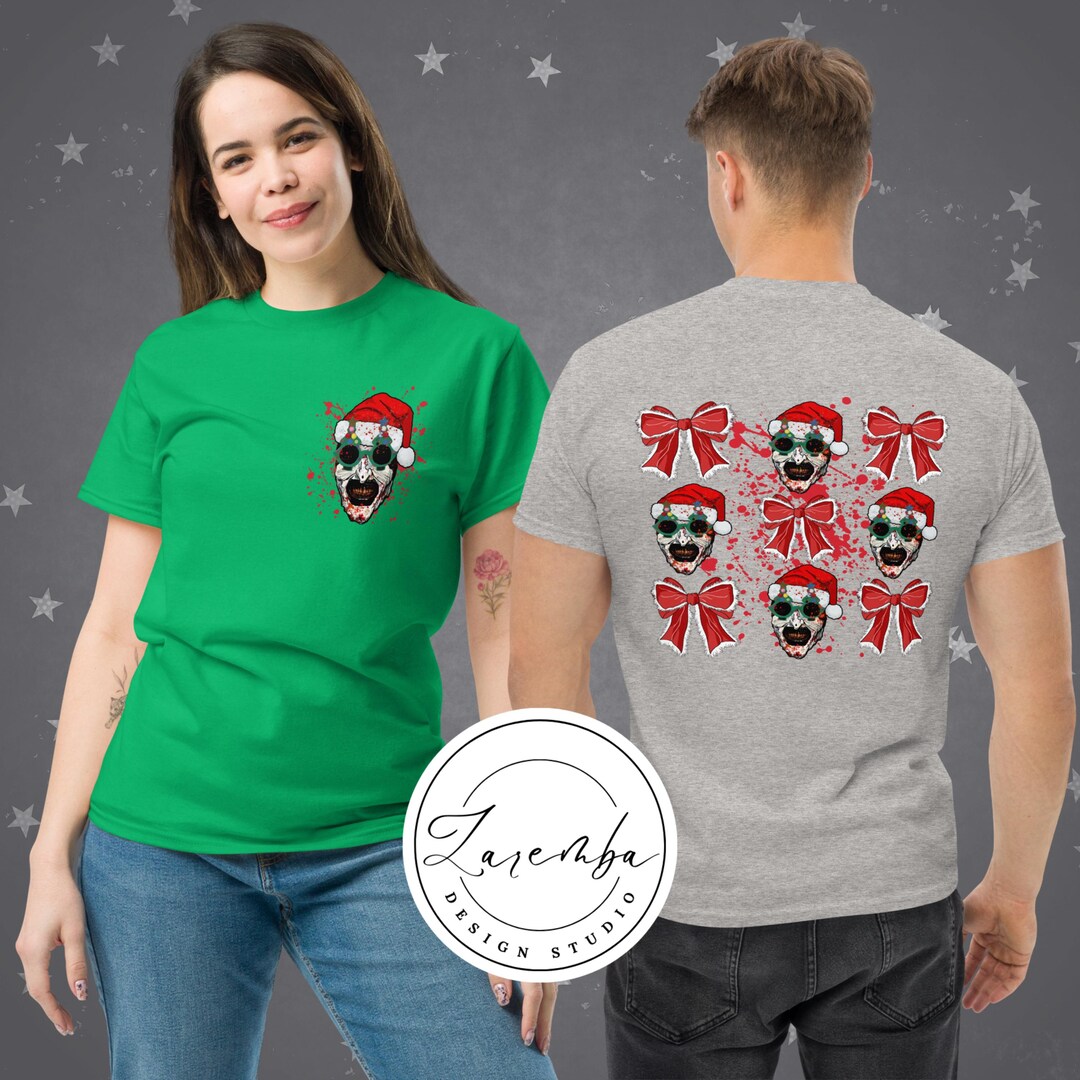 Terrifier T-shirt Art the Clown Shirt Christmas Horror Tee Coquette Bow ...