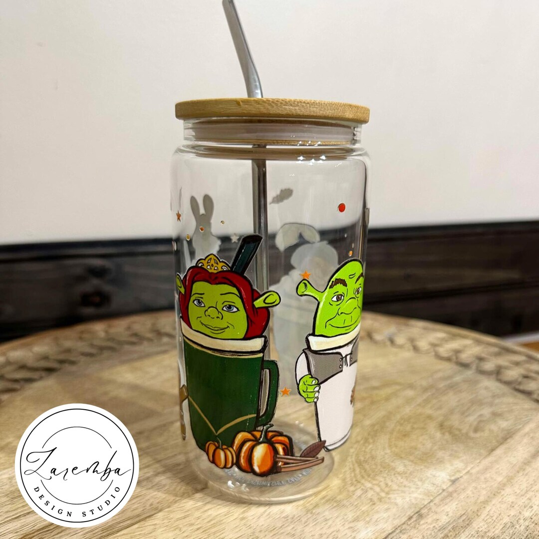 Shrek Inspired Libbey Cup, Fiona Beer Can Glass, 16 Oz Sipper Glass ...