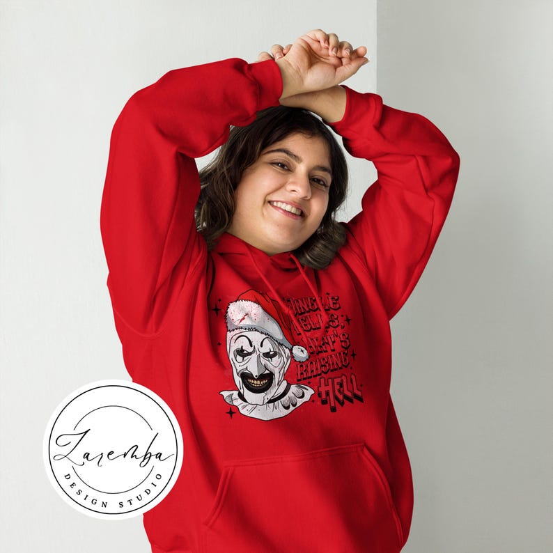 Terrifier Hoodie Art the Clown Shirt Christmas Horror Sweatshirt Jingle ...