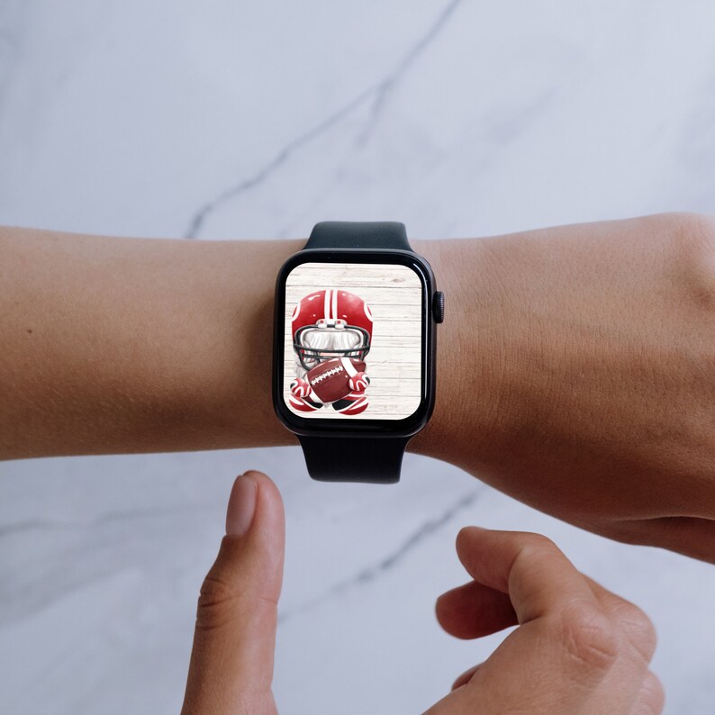 Football Gnome Apple Watch Face, Sports Watch Wallpaper, Red Background ...
