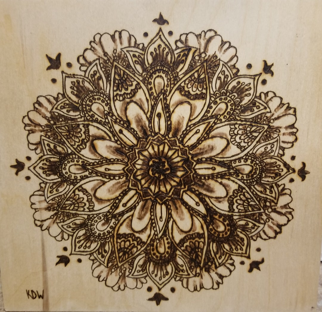 Pyrography Mandala - Etsy