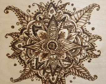 Pyrography Mandala - Etsy