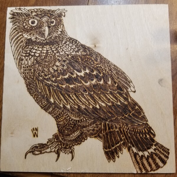 Pyrography Owl - Etsy