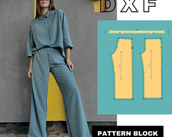 Strap Dress Pattern Block, DXF Clothing Files, DXF Sewing Patterns ...