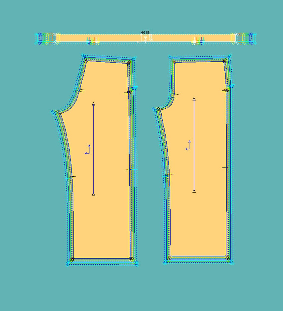 Pajama Pants Pattern Block, DXF Clothing Files, DXF Sewing Patterns ...